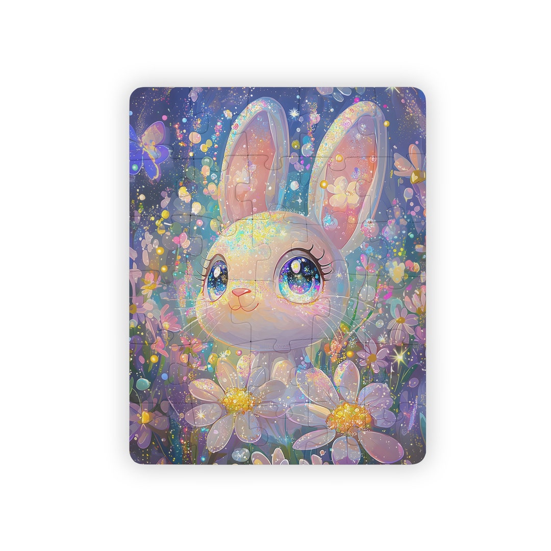 Starlight Floret Rabbit Kids' Jigsaw Puzzle 30-piece - Etsy