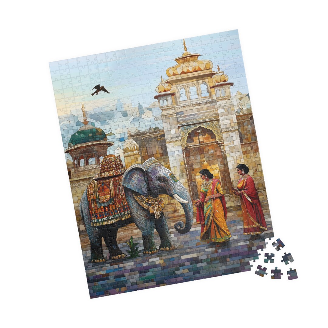 Mosaic World: Majestic Maharajah, Indian Village Jigsaw Puzzle 110, 252 ...