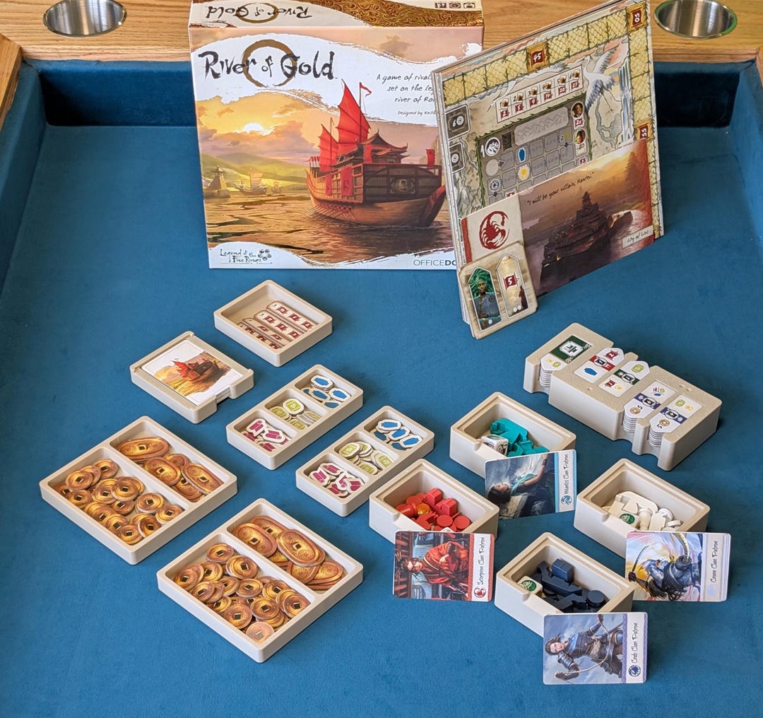 River of Gold Board Game Insert / Organizer | 3D Printed | Easy Setup ...
