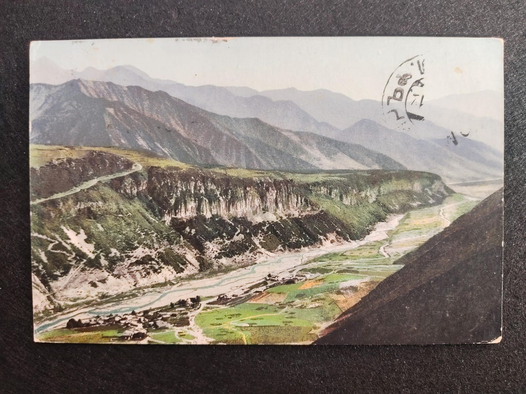 Postcard From Tsarist Russia.military Georgian Valley of Mlet Aragva ...