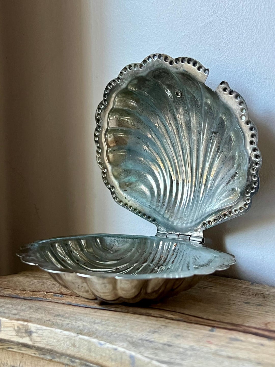 Vintage Leonard Silver Plated Clamshell Footed Ashtray or Dish - as Is ...