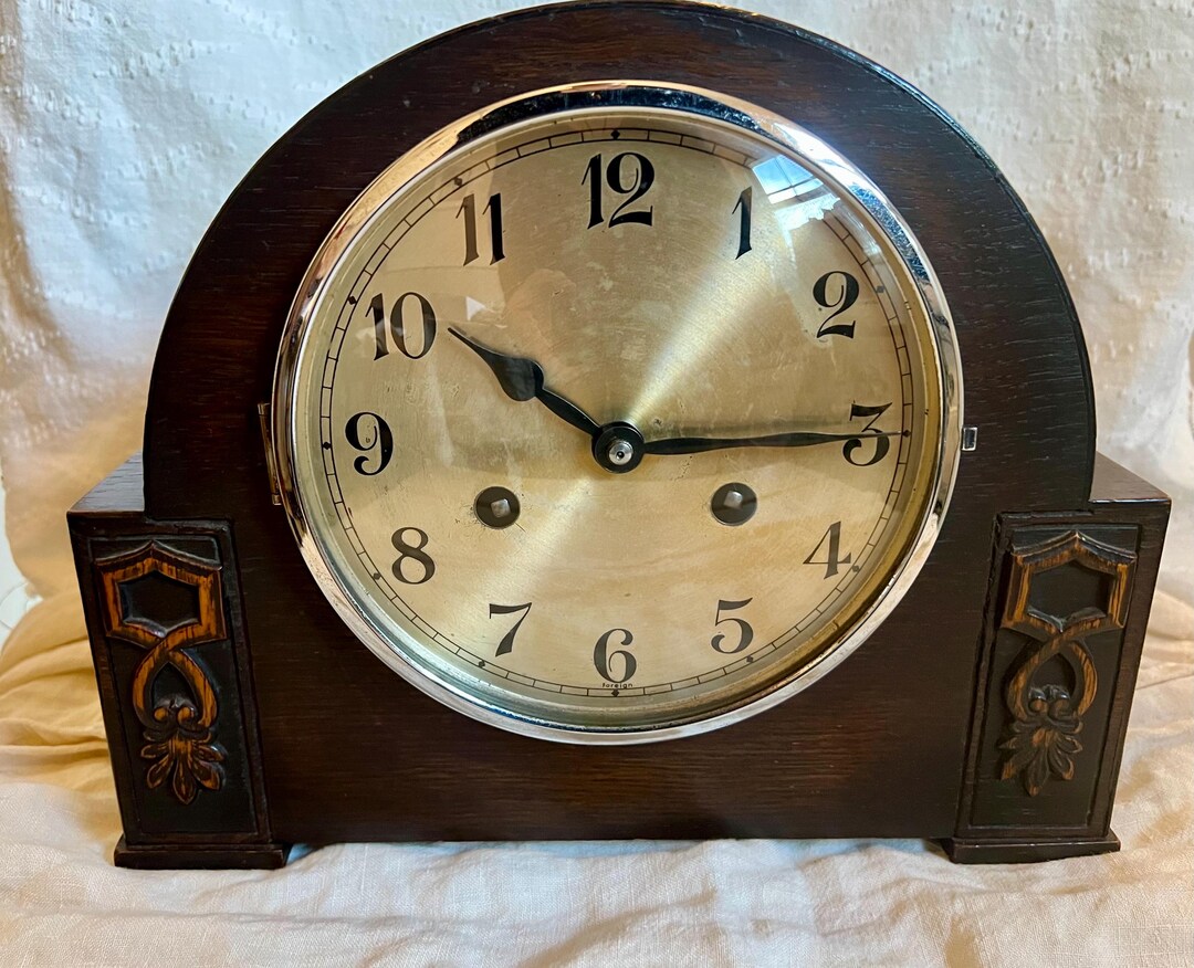 1920s Smiths Enfield Oak Mantel Clock - Nonworking, for Parts or Repair ...