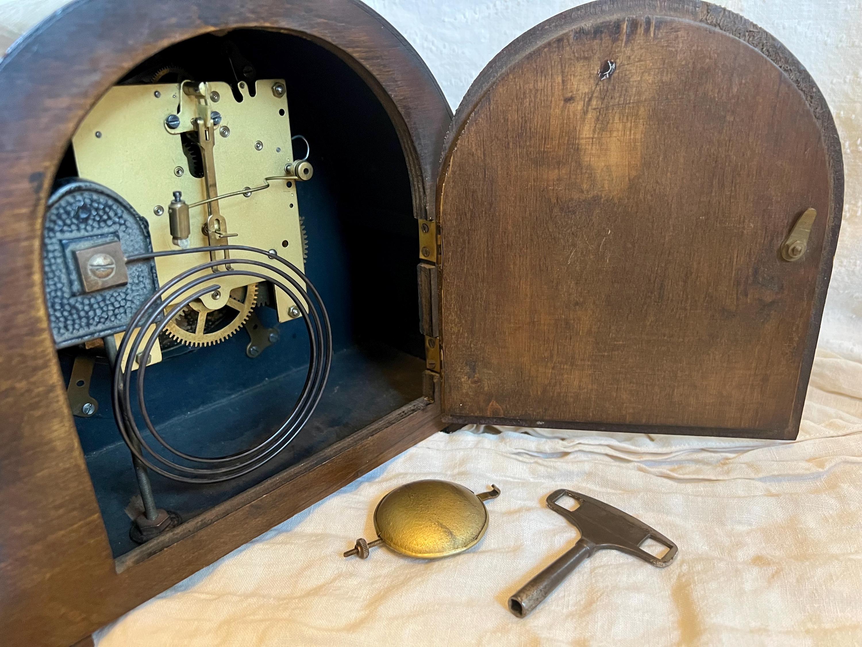 1920s Smiths Enfield Oak Mantel Clock Nonworking, for Parts or Repair ...