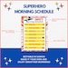 Superhero Morning Schedule - CANVA TEMPLATE - Etsy