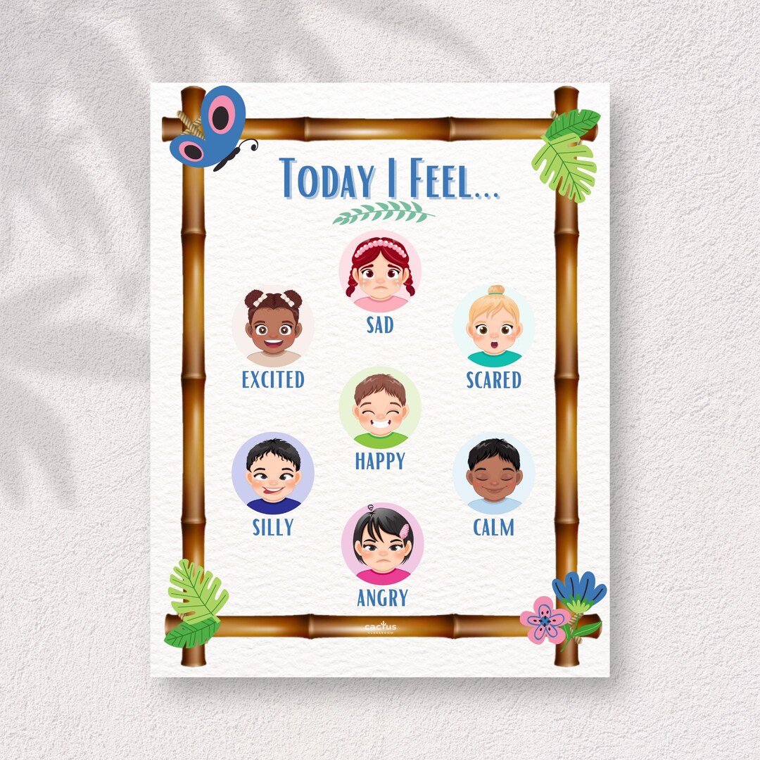 Today I Feel - Toddler Feelings & Emotions Chart - Etsy