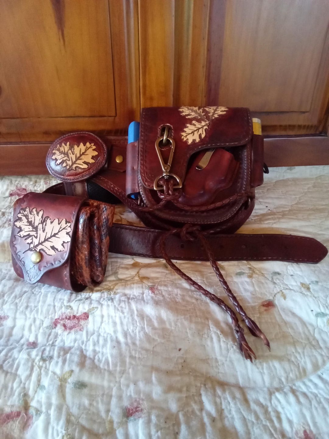 Leather Survival/foraging Hip Belt - Etsy