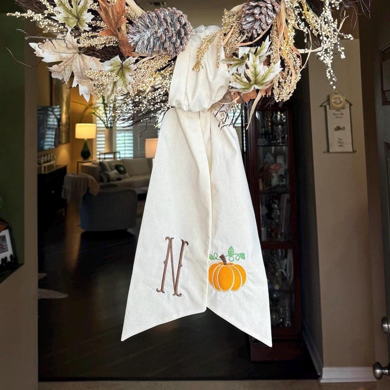 Fall Monogram Wreath - Etsy