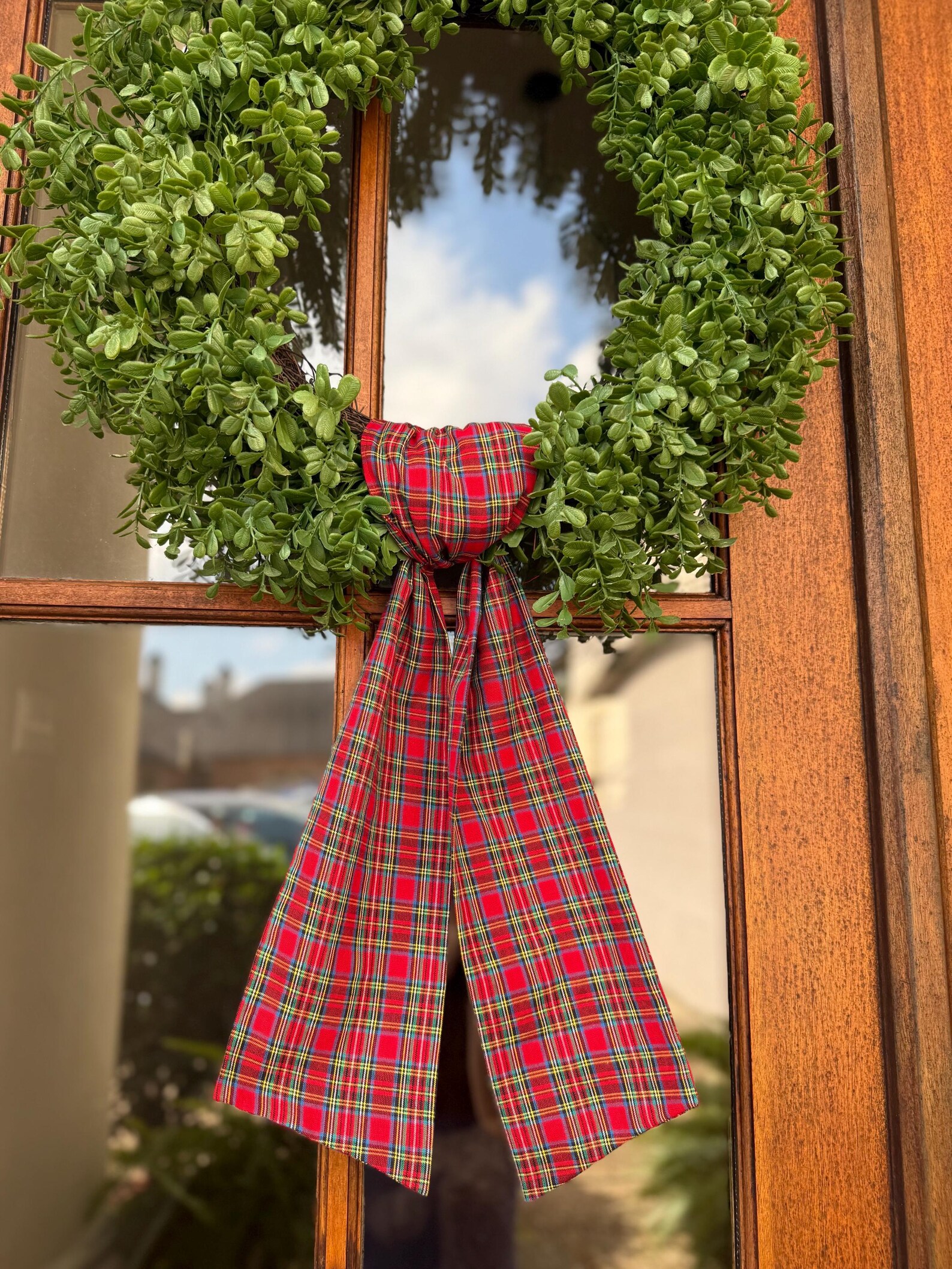 Christmas Wreath Sash With Optional Embroidered Initial - Etsy