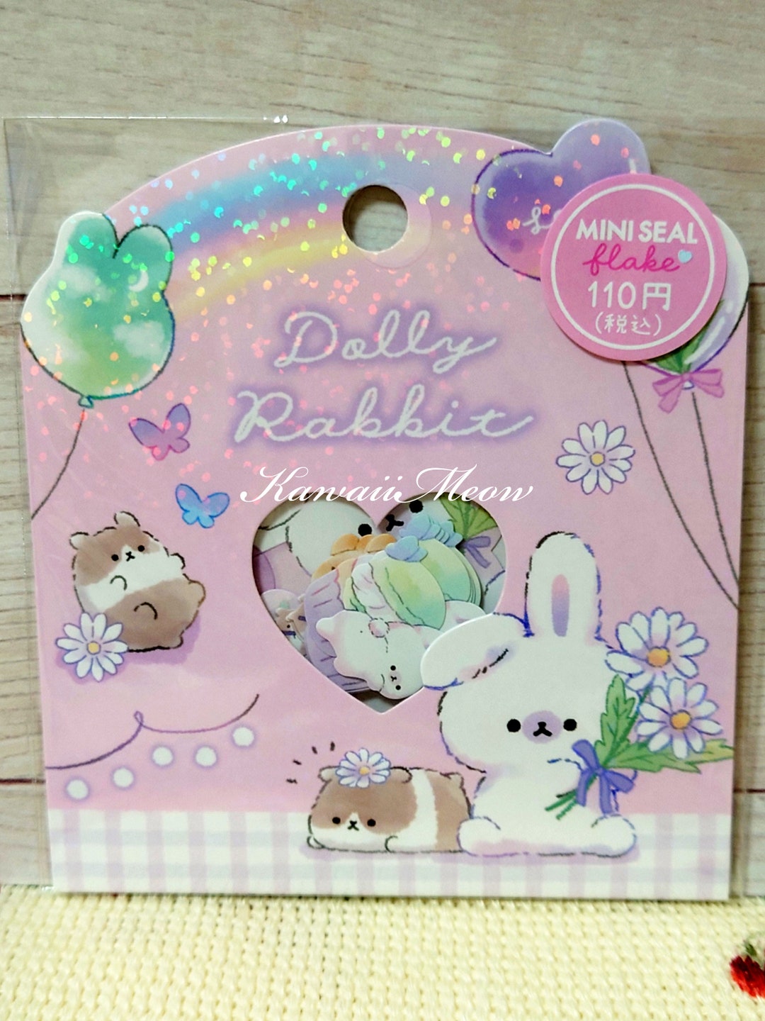 CRUX Sticker Flakes Cute Rabbits 21 Pieces 112581 - Etsy