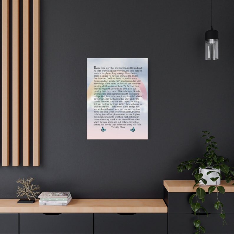 The Bridge Story by Timothy Glass Matte Canvas Pet Loss - Etsy