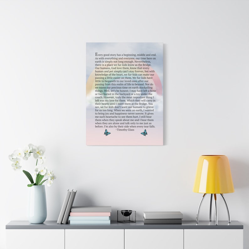 The Bridge Story by Timothy Glass Matte Canvas Pet Loss - Etsy