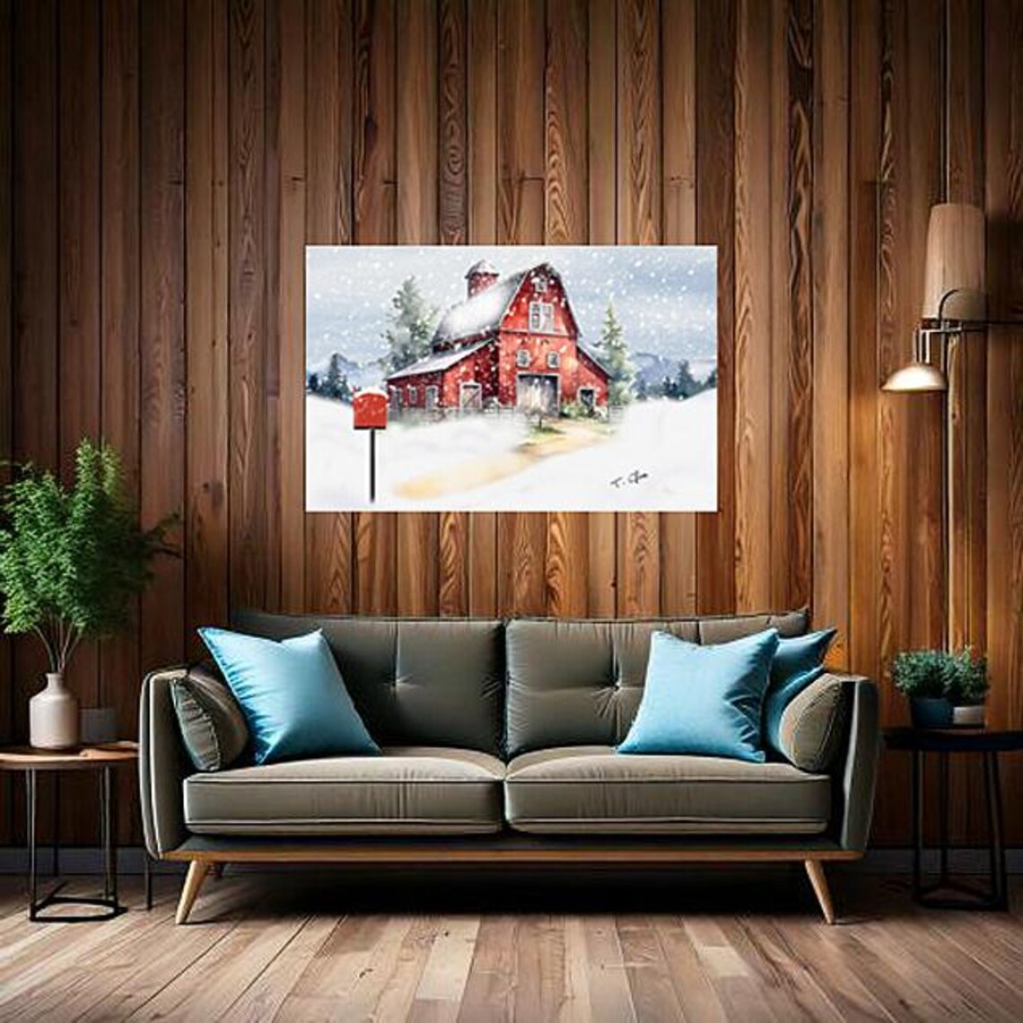 Rustic Winter Barn by Timothy Glass Canvas Print - Cozy Farmhouse Wall ...