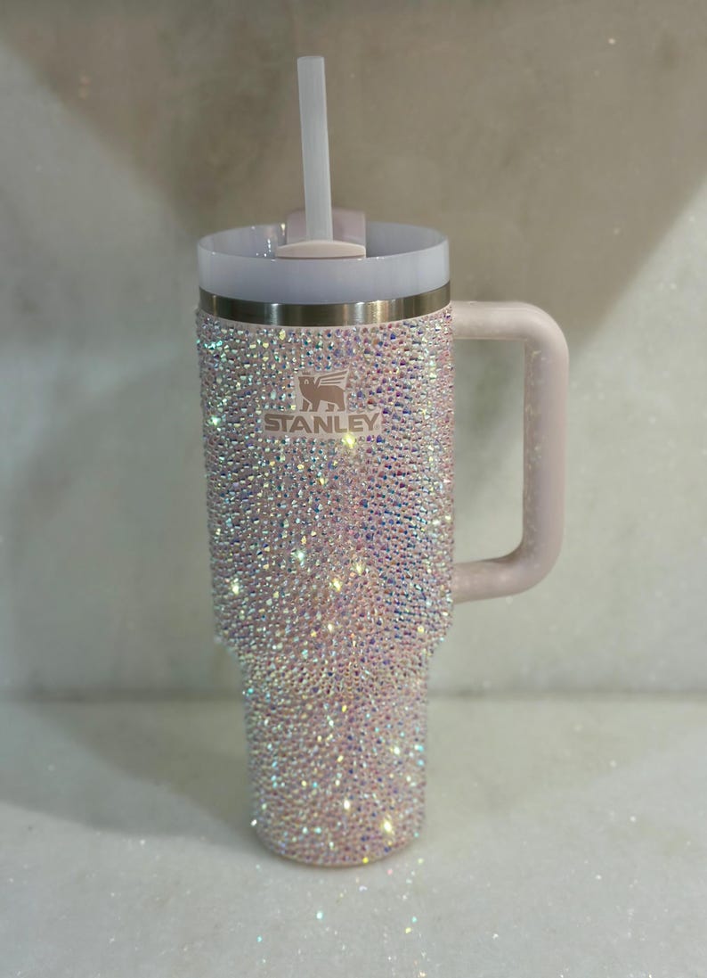 CUSTOM Rhinestone STANLEY 40 OZ Tumbler - Light Pink - Etsy