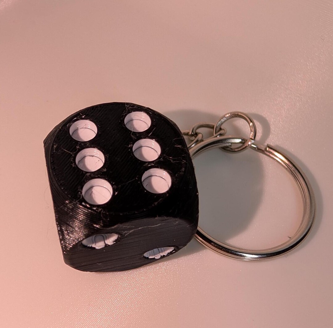 Dice Keyring 3D Printed - Etsy UK