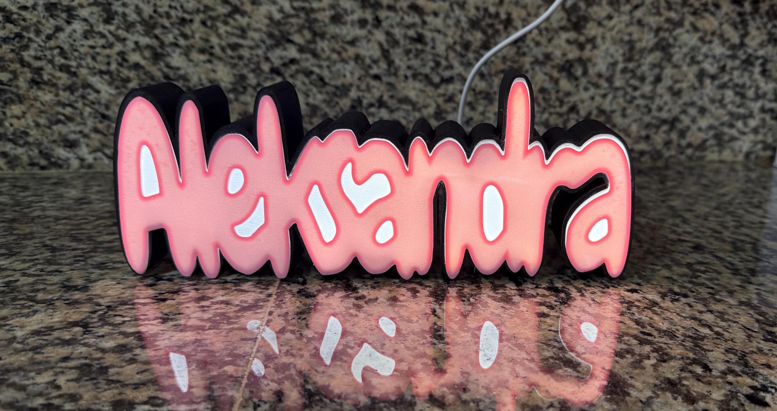 Custom Color Name Lightbox - Etsy