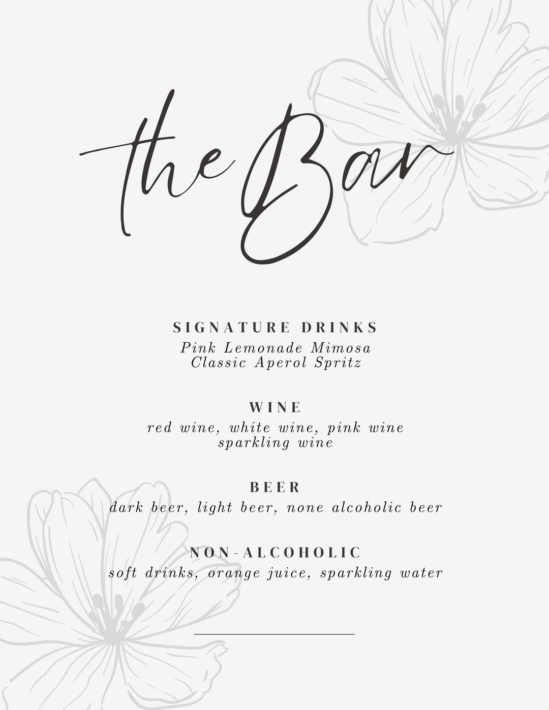 Specialty Drink Menu, Custom Canva Template, DIY Editable Drink Menu ...
