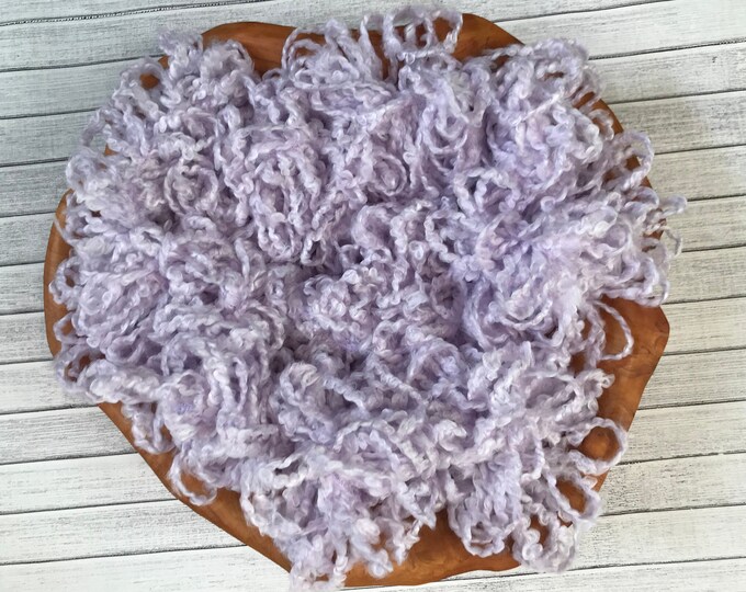 Fluffy Loopie Boa as Basket, Bowl, Bucket Stuffer in Soft Orchid Tones ...