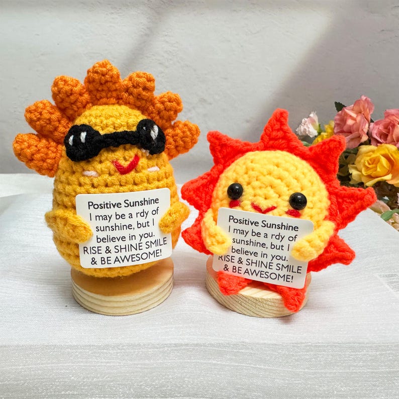 Cute Crochet Sunshine/sun/moon/star/cloud,positive Sunshine,emotional ...