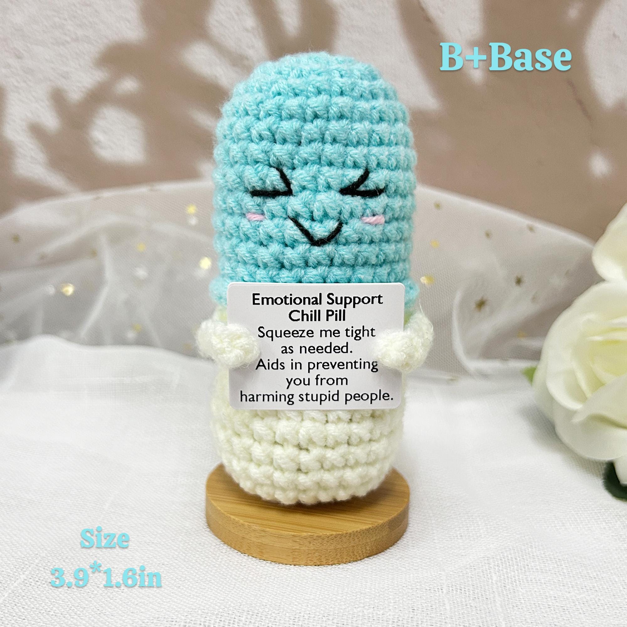 Crochet Dumpster Fire & Chill Pill Set,emotional Support Gift,happy ...