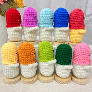 Handmade Crochet Chill Pill Toy,happy Pill Toy,emotional Support Gift ...