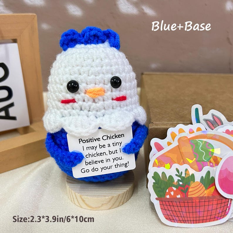Cute Crochet Chicken,easter Chicken,chicken Crochet Ornament,positive ...