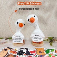 Emotional Support Goose Desk Buddy | Magnetic Goose With Custom Wooden ...