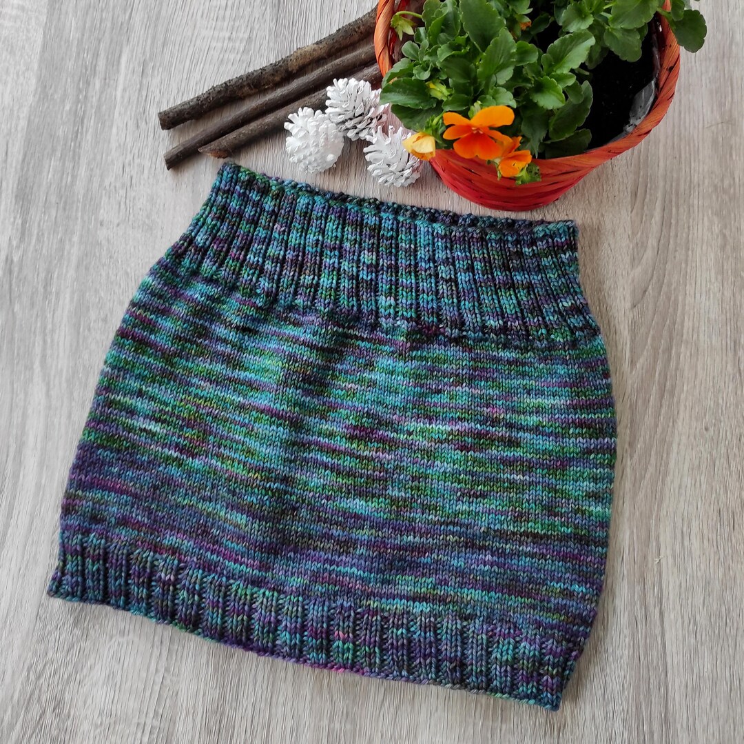 Merino Wool, Green Purple, Hand Knitted, Waist Warmer, Haramaki, Belt ...