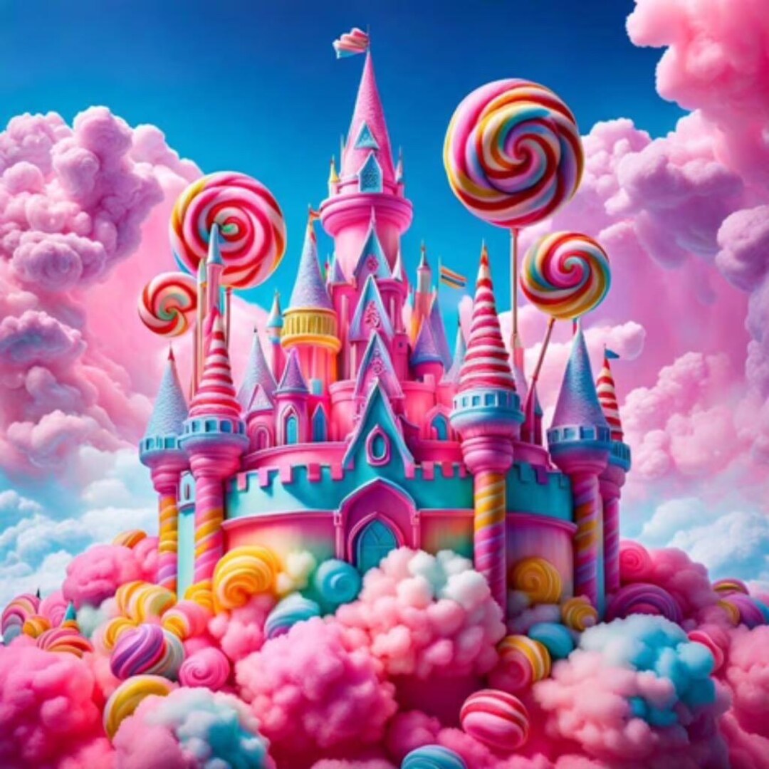 Candy Castle DIY 5D Full Round Drill Diamond Painting - Etsy