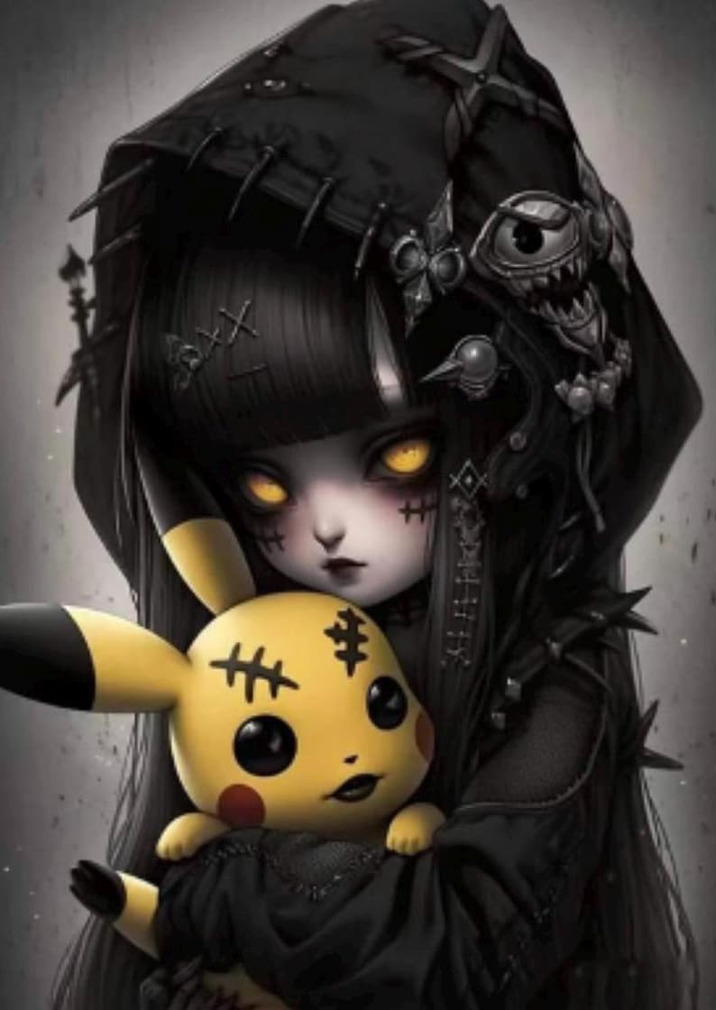 Goth Girl DIY 5D Full Round Drill Diamond Painting - Etsy