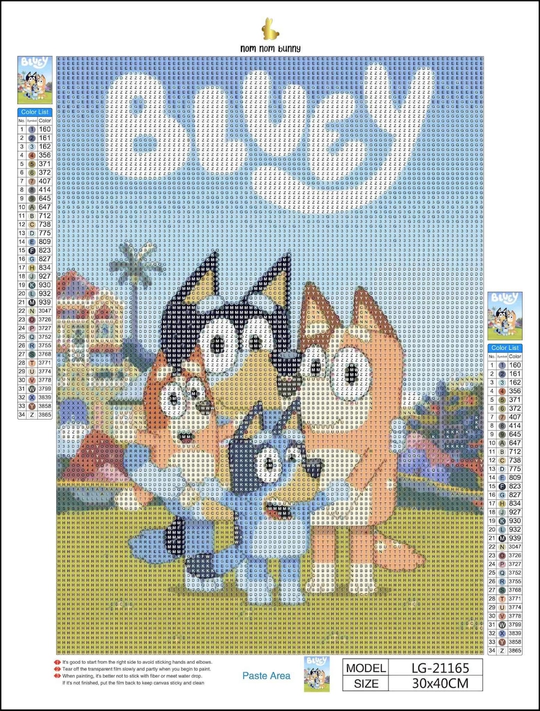 Bluey DIY 5D Full Round Drill Diamond Painting - Etsy