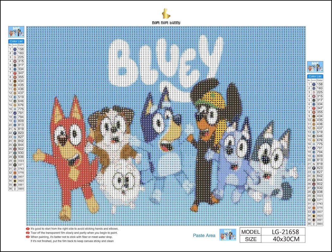 Bluey DIY 5D Full Round Drill Diamond Painting - Etsy