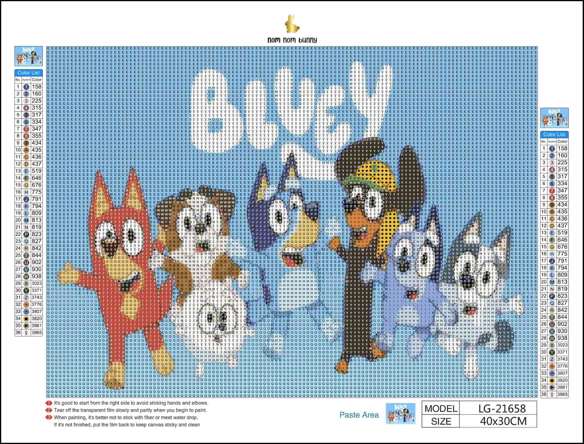 Bluey DIY 5D Full Round Drill Diamond Painting - Etsy