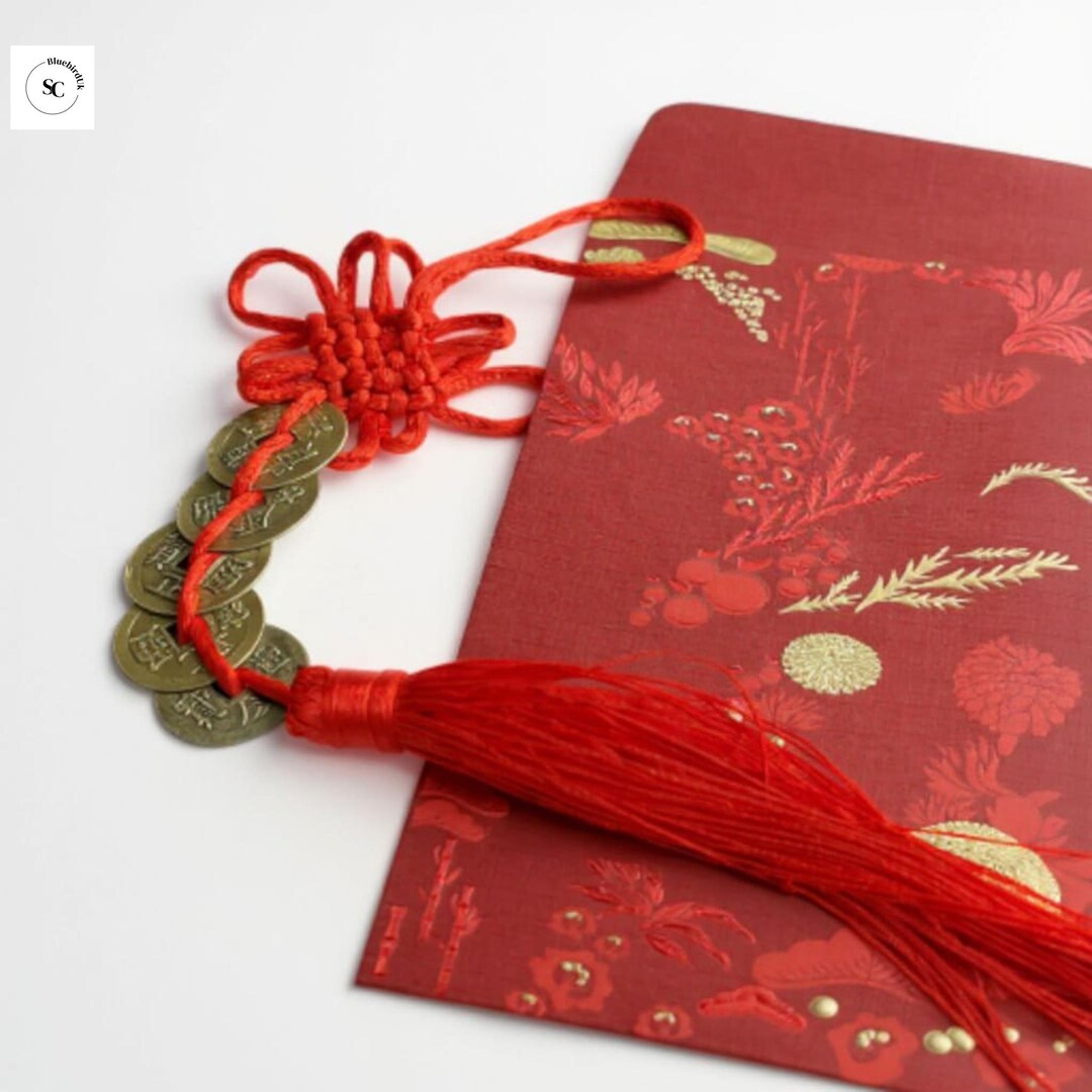 Feng Shui 5 Chinese Ancient Coin Knot | Lucky Red Envelope Charm | Rich ...