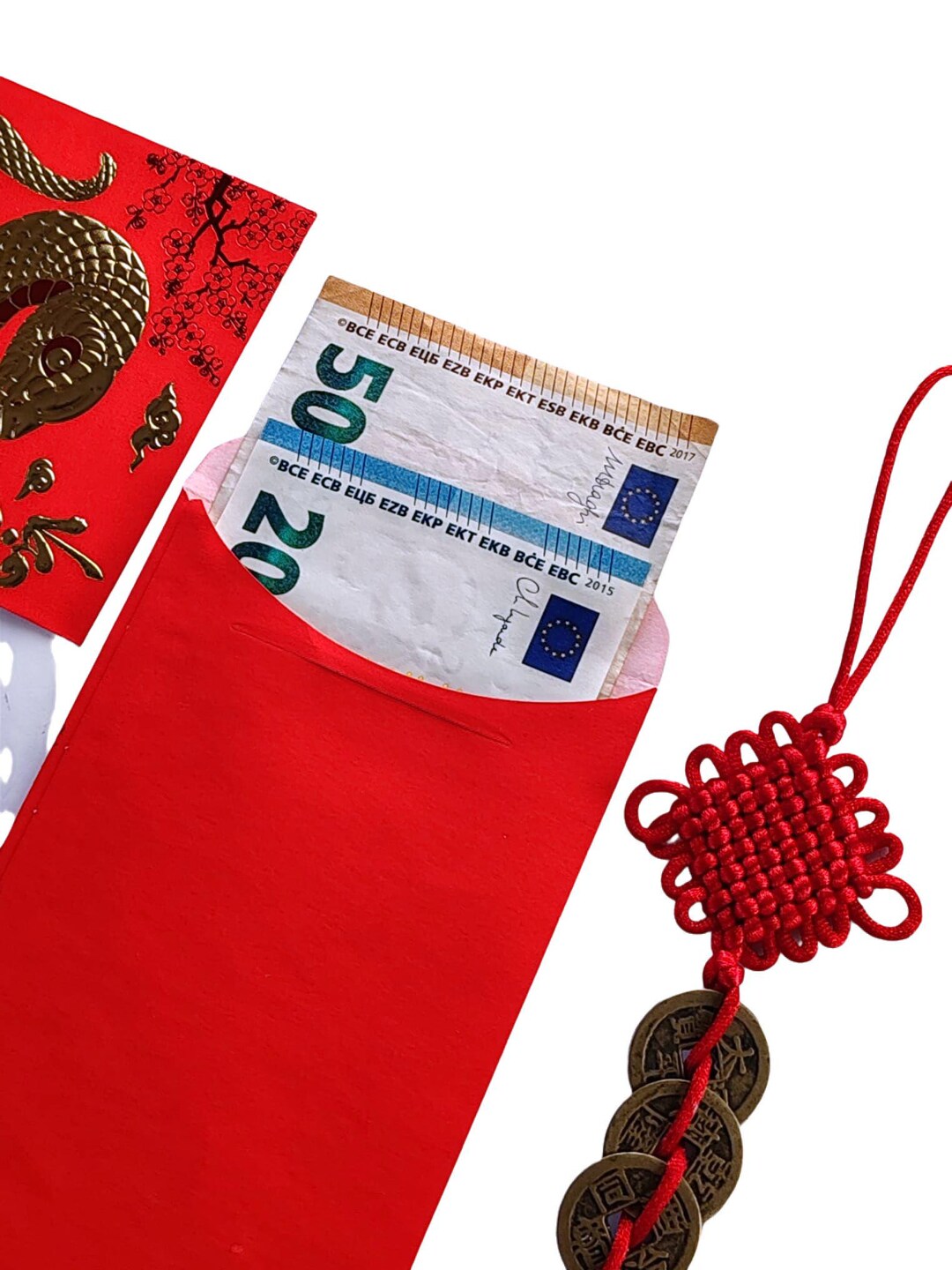 Embossed Glittery Snakes 6pcs Chinese Red Envelopes Packet, Lucky Money ...