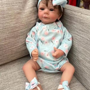 46CM Lifelike Reborn Baby Doll Giulia Realistic Newborn With Blue Eyes ...