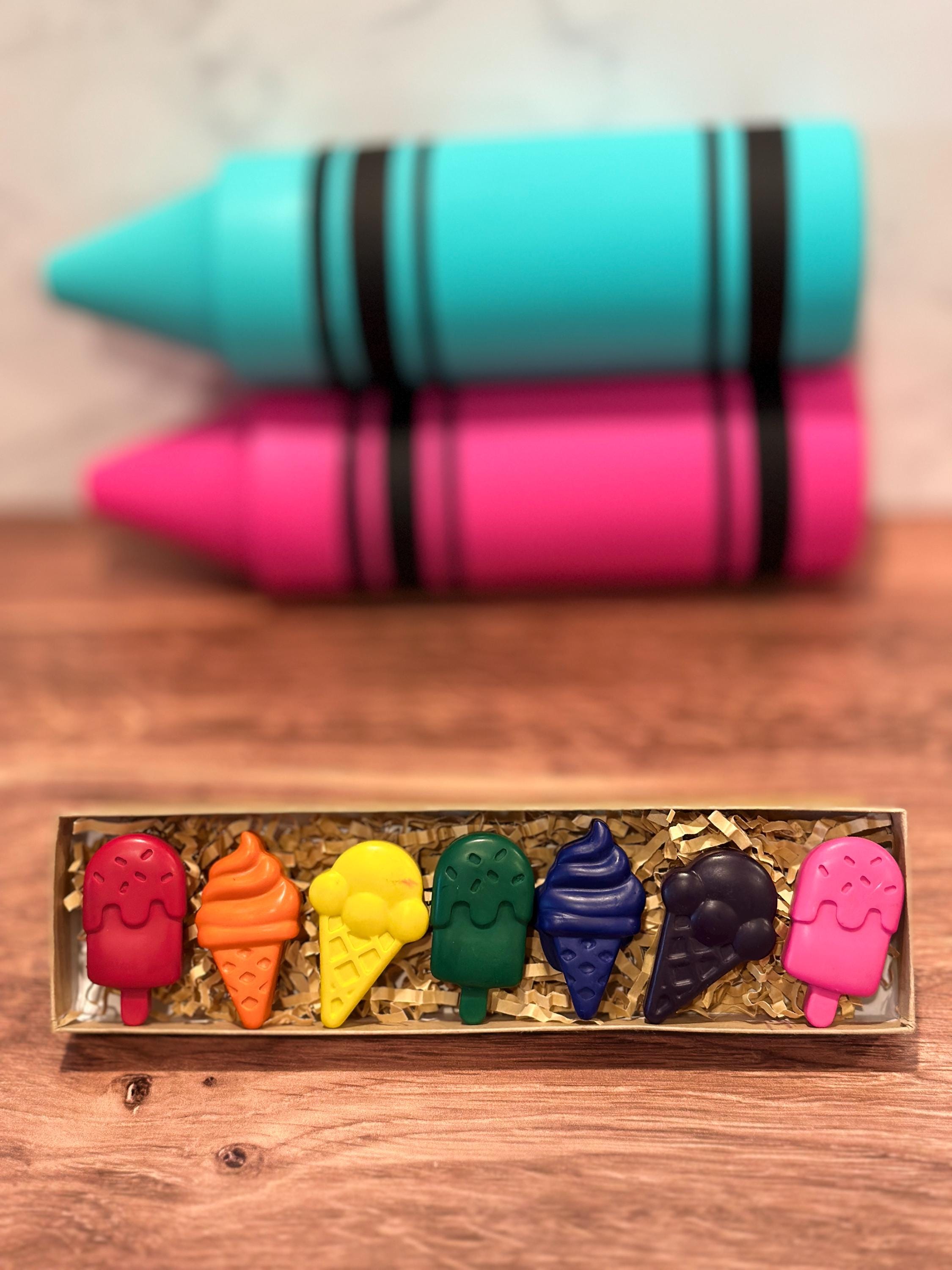 Ice Cream Crayons Gift Set - Custom Made Rainbow Present for Kids - Etsy