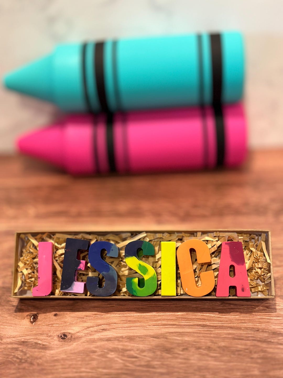 Personalized Name Crayons Gift Set - Custom Made Rainbow Present for ...