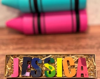 Puzzle Crayons Gift Set - Custom Made Rainbow Present for Kids - Etsy