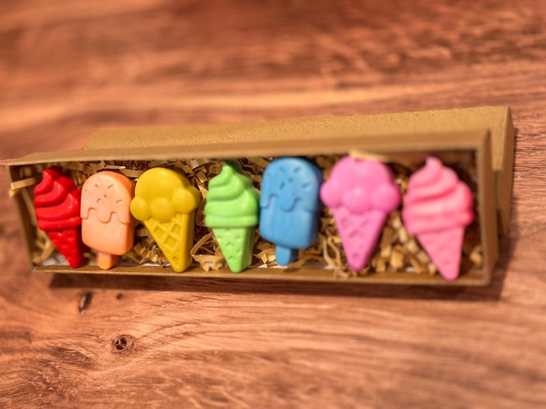 Ice Cream Crayons Gift Set - Custom Made Rainbow Present for Kids - Etsy