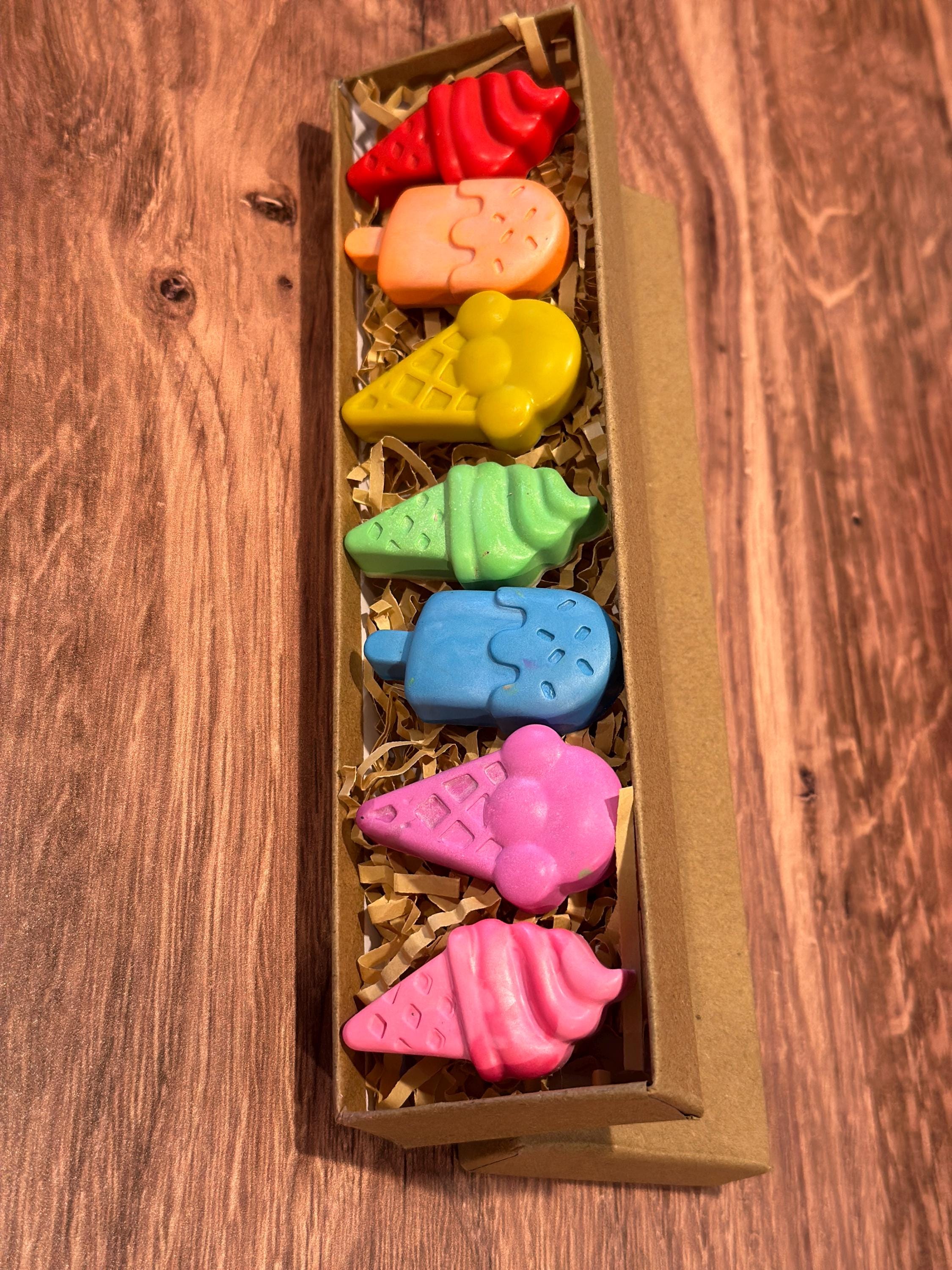 Ice Cream Crayons Gift Set - Custom Made Rainbow Present for Kids - Etsy