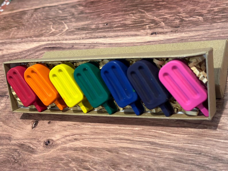 Popsicle Crayons Gift Set - Custom Made Rainbow Present for Kids - Etsy