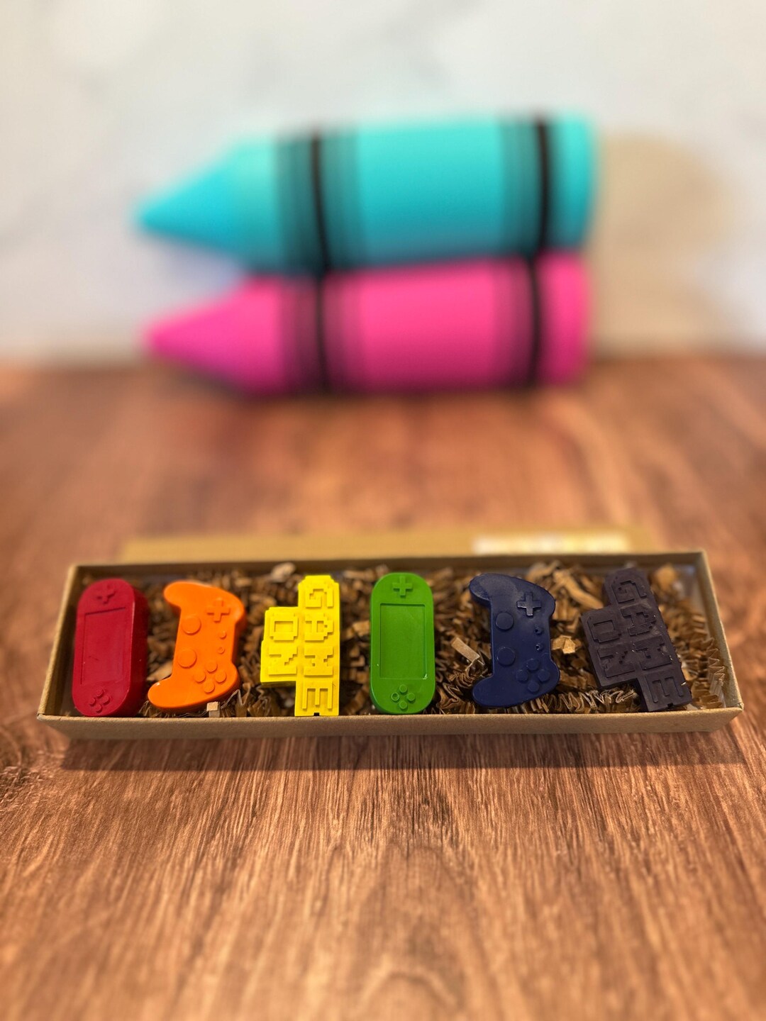 Video Game Crayons Gift Set - Custom Made Rainbow Present for Kids - Etsy