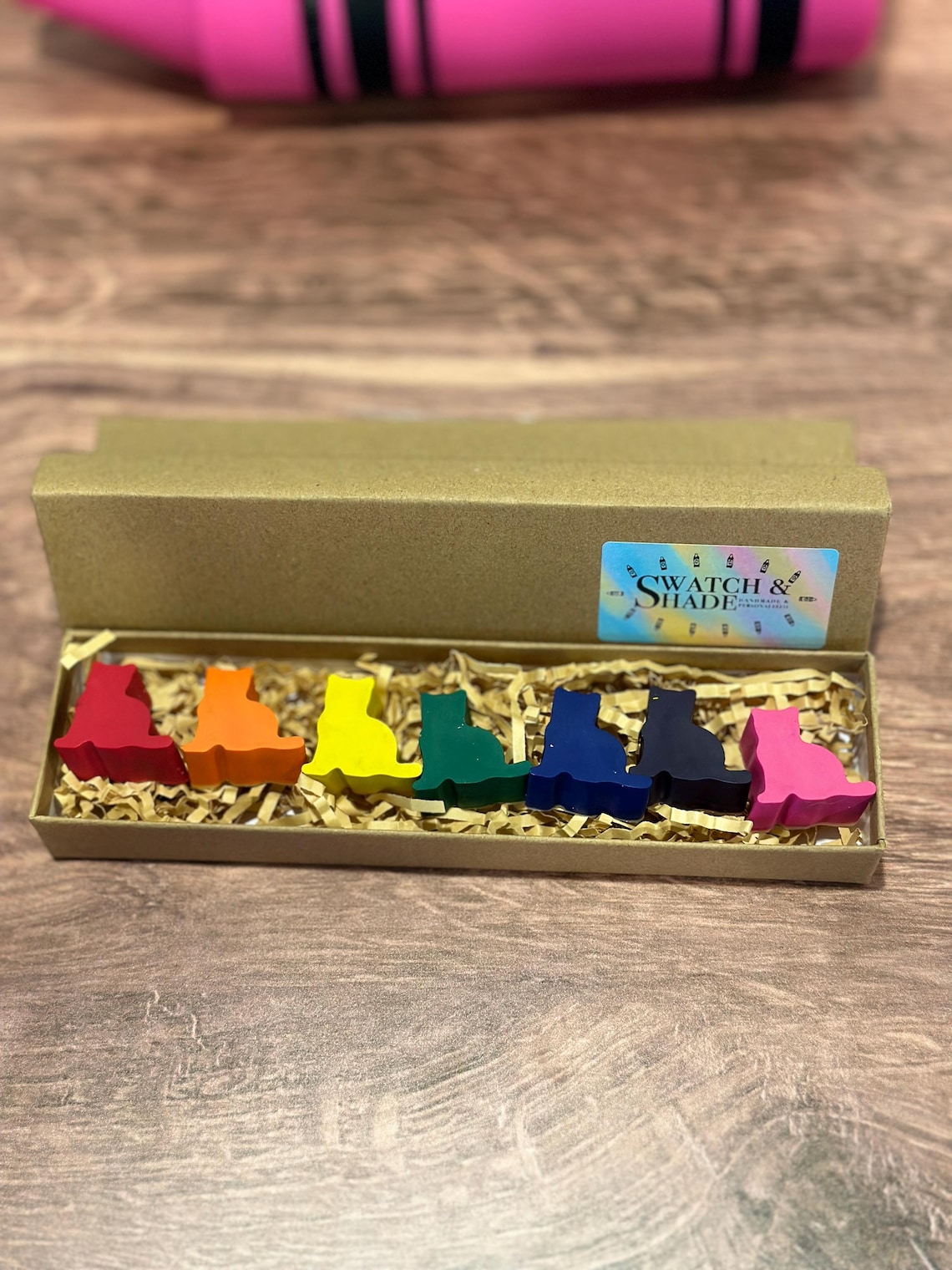 Cat Crayons Gift Set - Custom Made Rainbow Present for Kids - Etsy