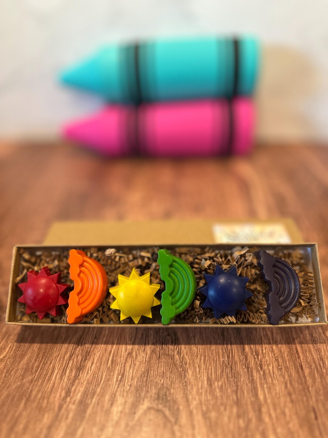 Sunshine & Rainbow Crayons Gift Set - Custom Made Rainbow Present for ...