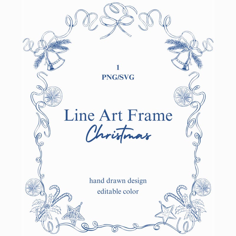 Christmas Frame Svg - Etsy