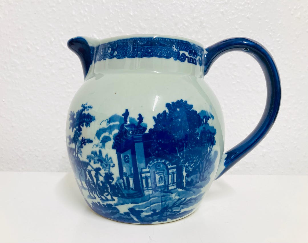 Stylish Antique Victoria Ware Ironstone Pitcher Decorated With a Town ...