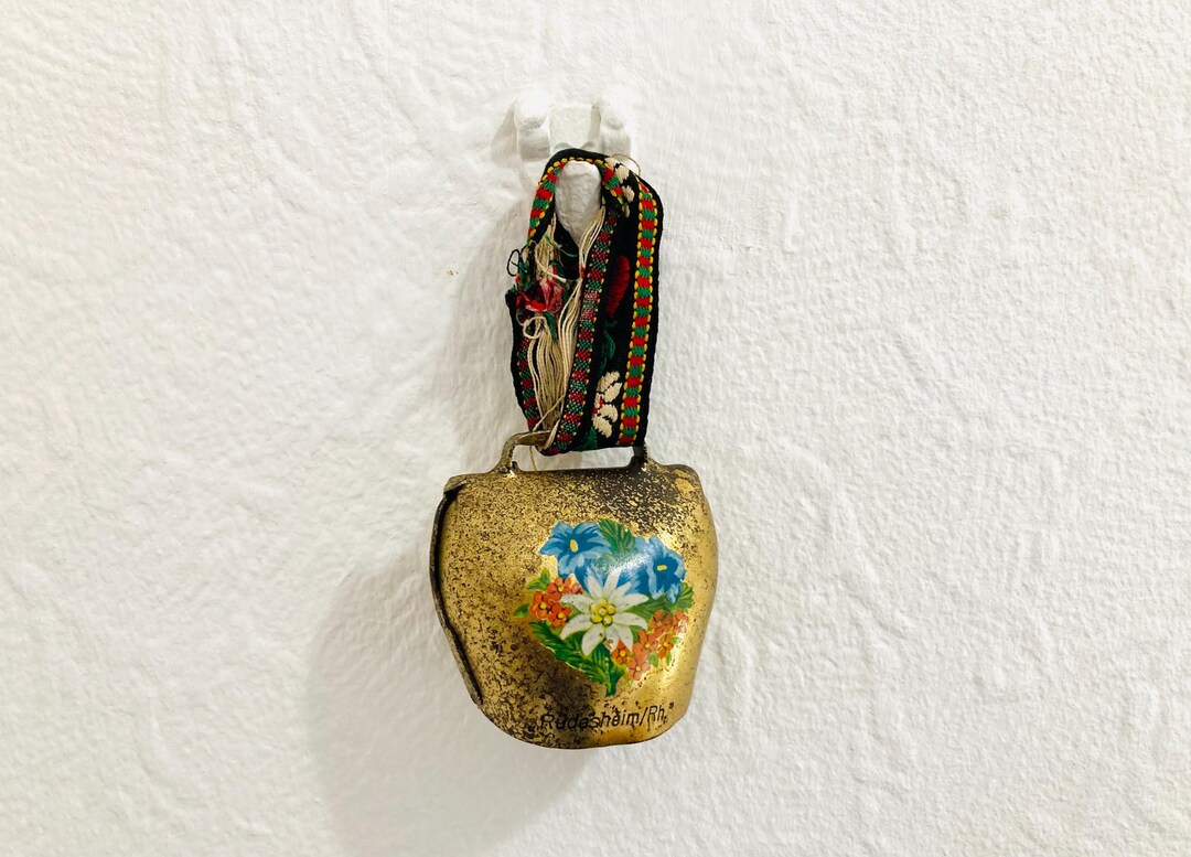 Vintage German Cow Bell, Decorated With Flowers - Etsy