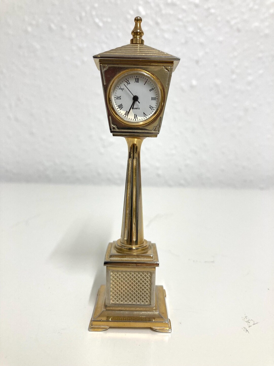 Vintage Miniature Quartz Clock Lamppost Shape - Etsy