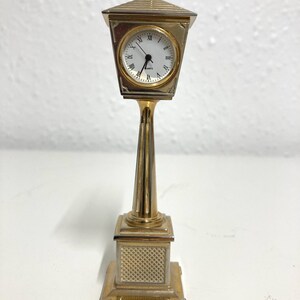 Vintage Miniature Quartz Clock Lamppost Shape - Etsy