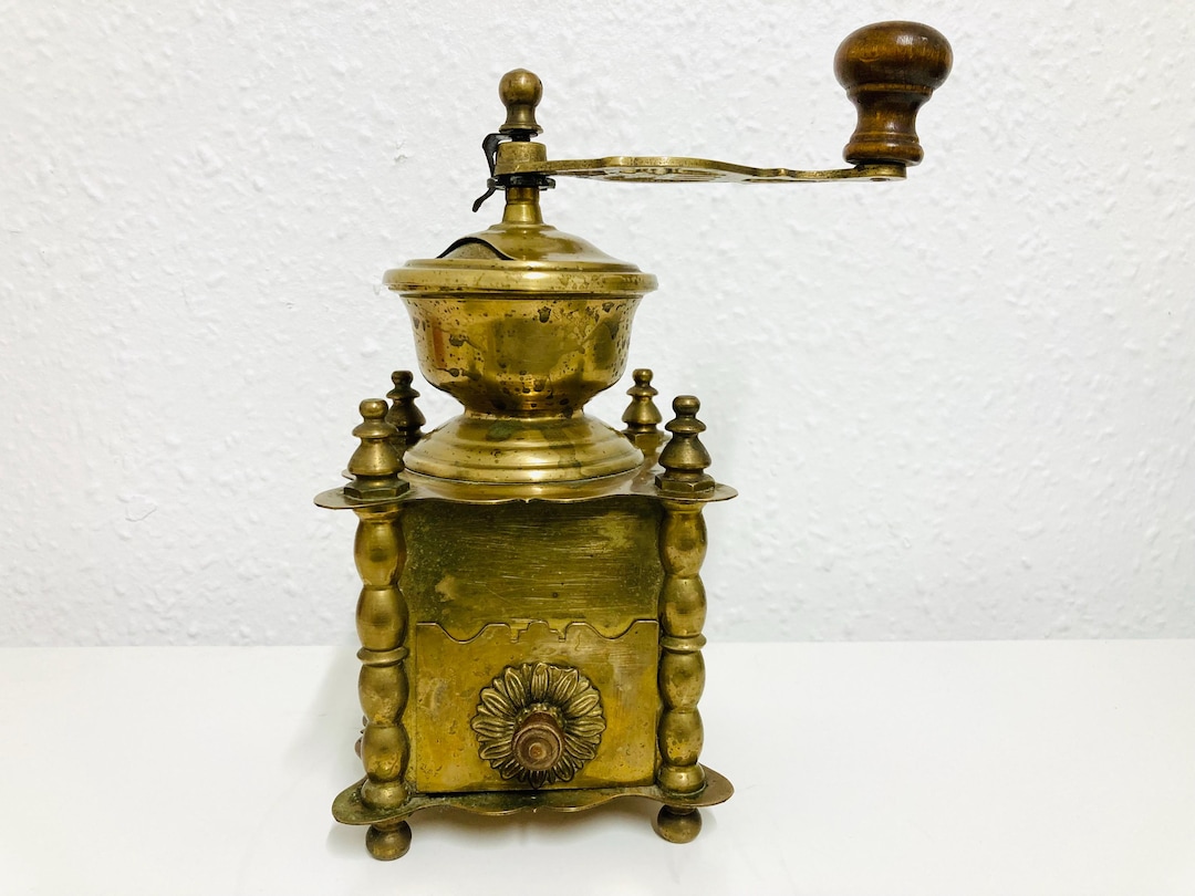 Vintage Brass Coffee Grinder - Etsy